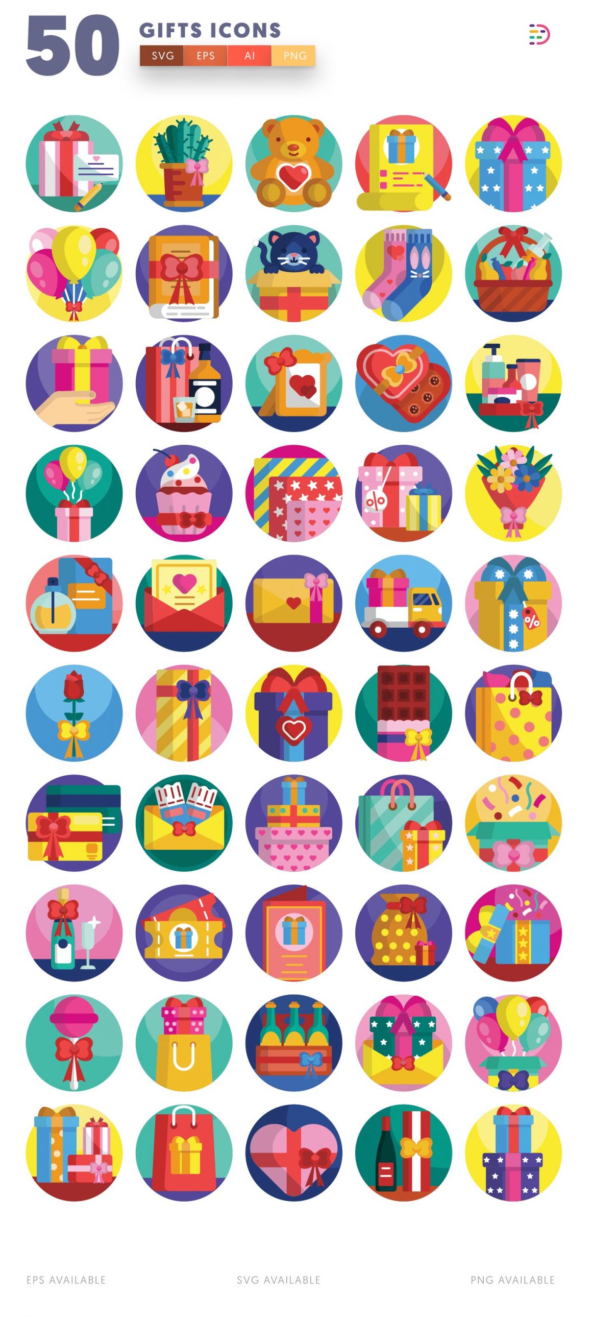 50 Gifts Icons - Dighital Icons | Premium Icon Sets For All Your Designs!