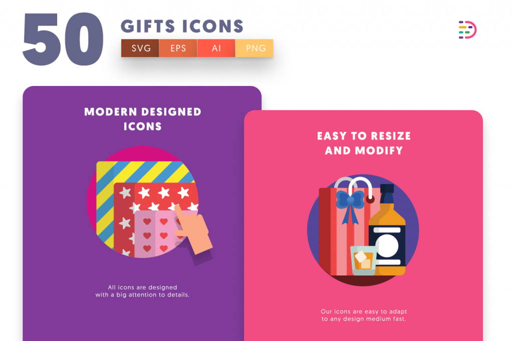 50 Gifts Icons - Dighital Icons | Premium Icon Sets For All Your Designs!