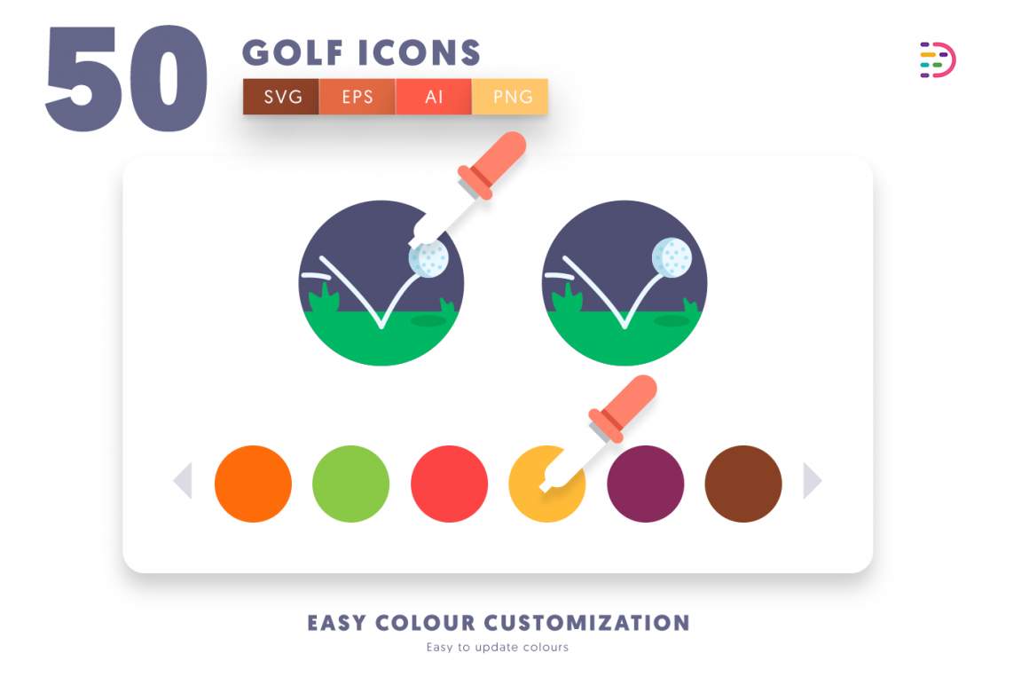 50 Golf Icons - Dighital Icons | Premium Icon Sets For All Your Designs!