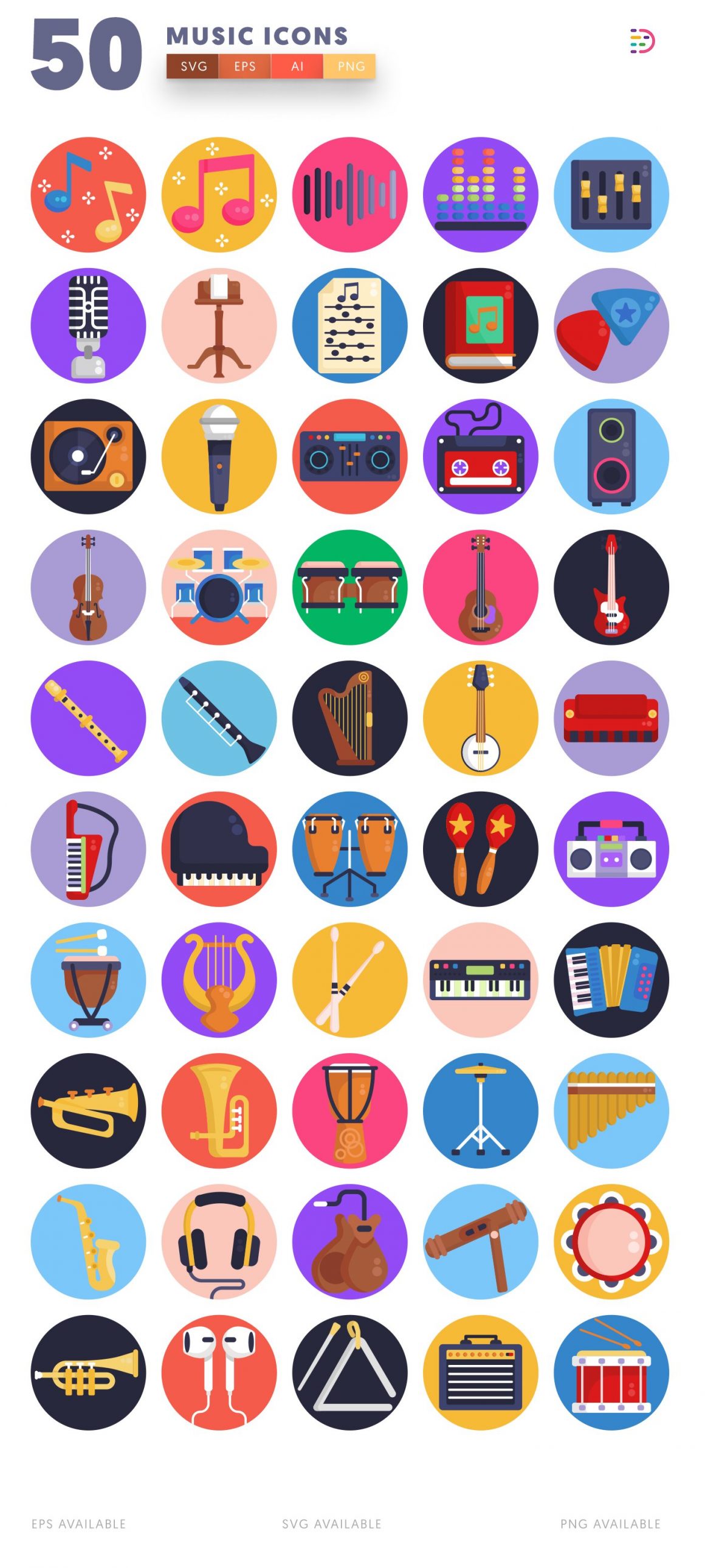 50 Music Icons - Dighital Icons | Premium Icon Sets For All Your Designs!