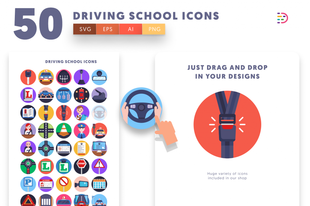 50 Driving School Icons - Dighital Icons | Premium Icon Sets For All ...