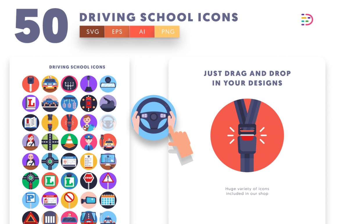 50 Driving School Icons - Dighital Icons | Premium Icon Sets For All ...