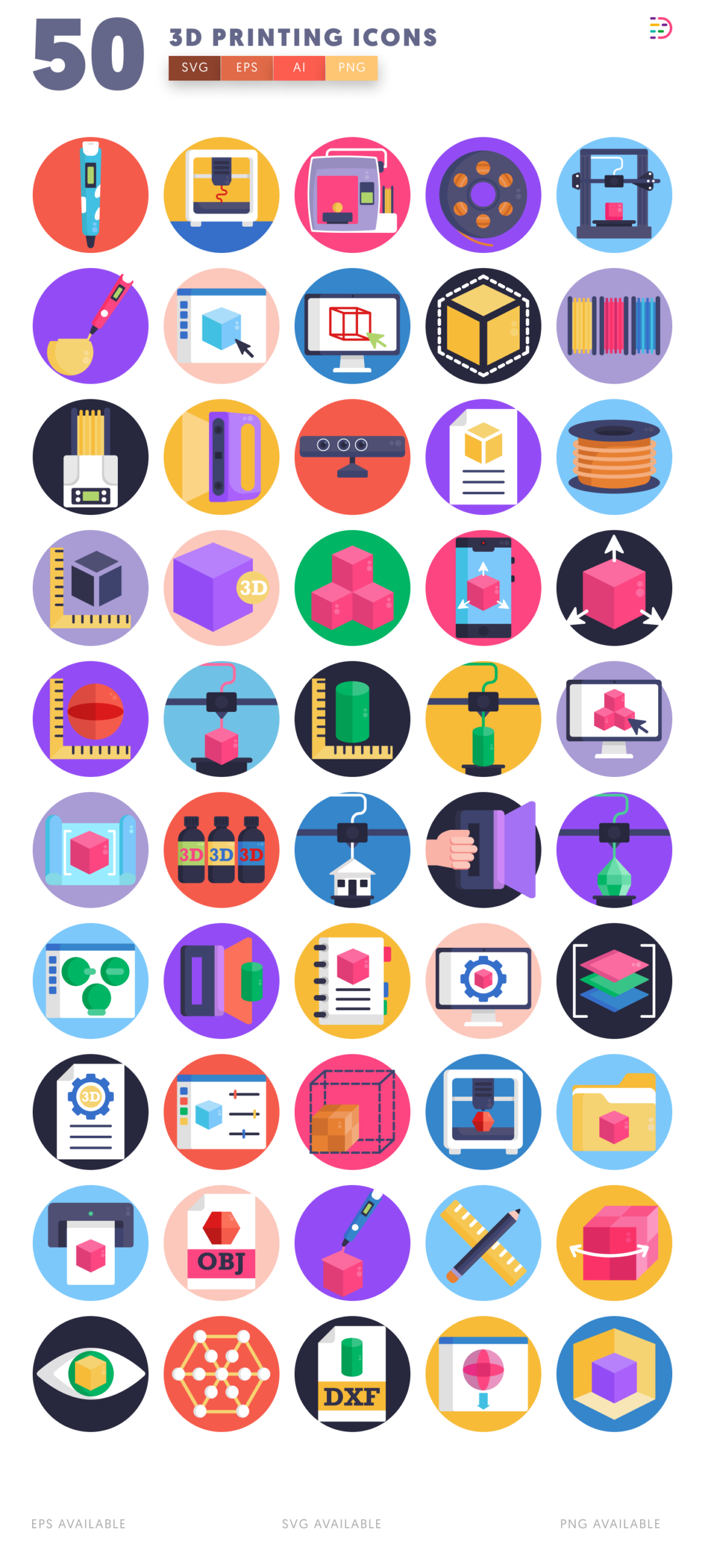 50 3D Printing Icons - Dighital Icons | Premium Icon Sets For All Your ...