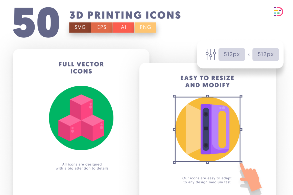 50 3D Printing Icons - Dighital Icons | Premium Icon Sets For All Your ...
