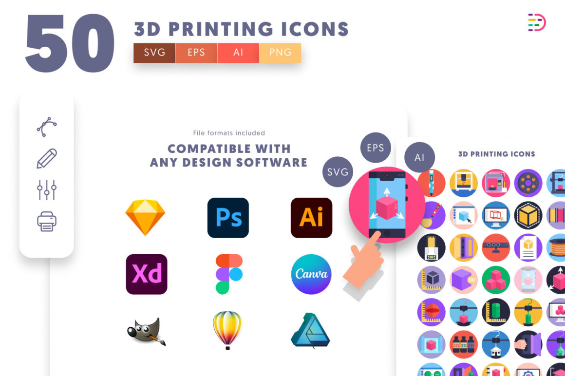 50 3D Printing Icons - Dighital Icons | Premium Icon Sets For All Your ...