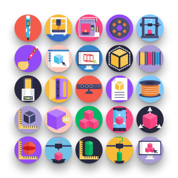 50 3D Printing Icons - Dighital Icons | Premium Icon Sets For All Your ...