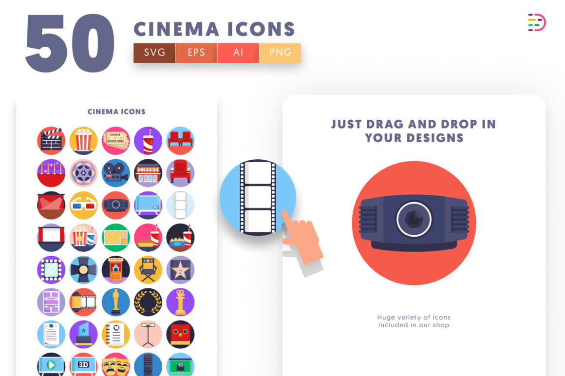 50 Cinema Icons - Dighital Icons | Premium Icon Sets For All Your Designs!