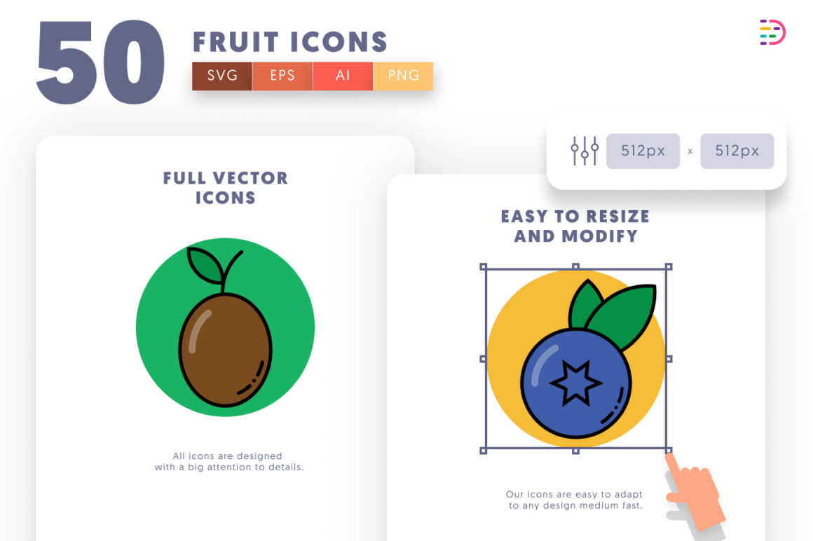 50 Fruit Icons - Dighital Icons | Premium Icon Sets For All Your Designs!