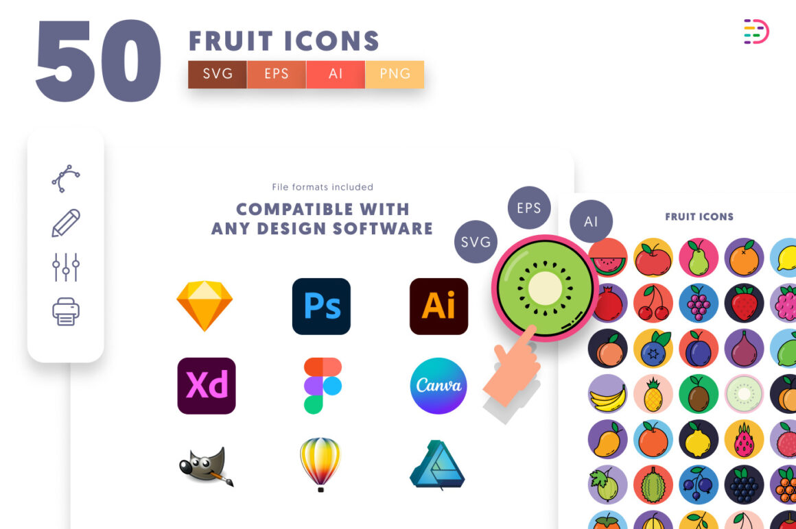 50 Fruit Icons - Dighital Icons | Premium Icon Sets For All Your Designs!