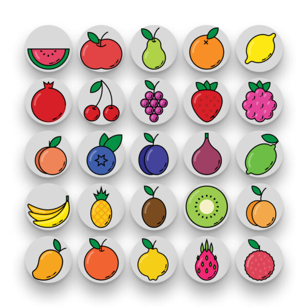 50 Fruit Outline Icons - Dighital Icons | Premium Icon Sets For All ...