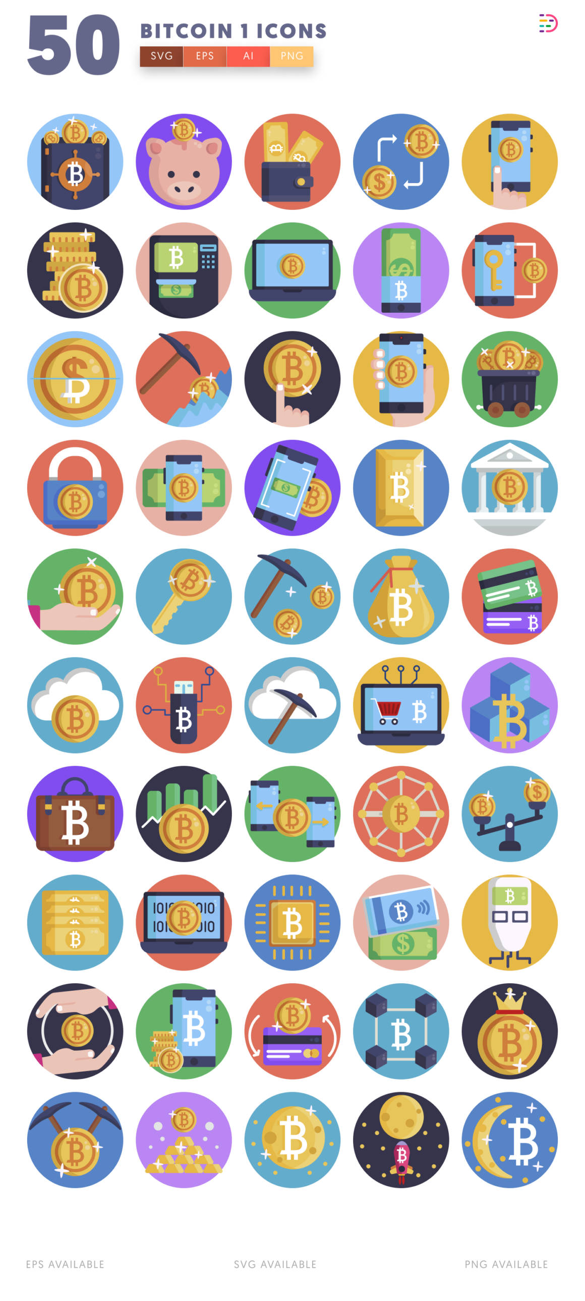 50 Bitcoin Icons - Dighital Icons | Premium Icon Sets For All Your Designs!