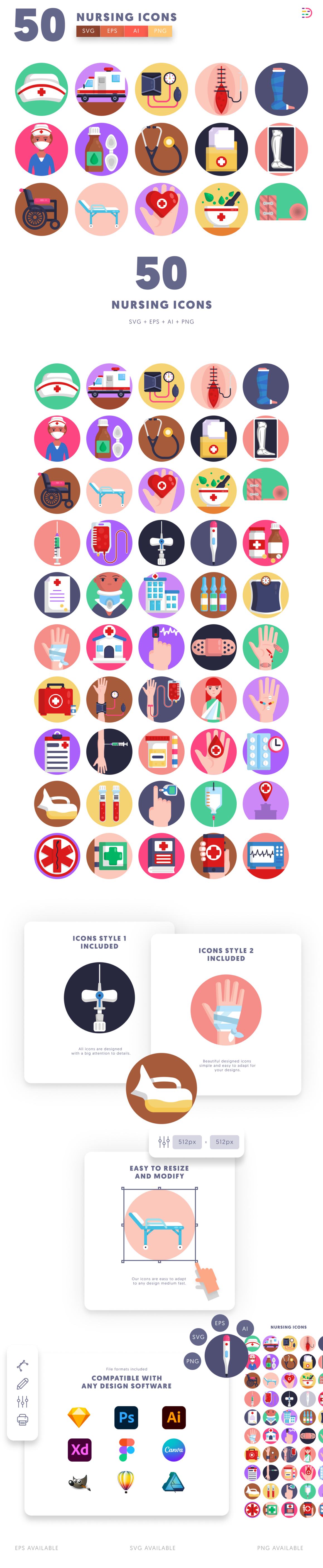 50 Nursing Icons - Dighital Icons | Premium Icon Sets For All Your Designs!