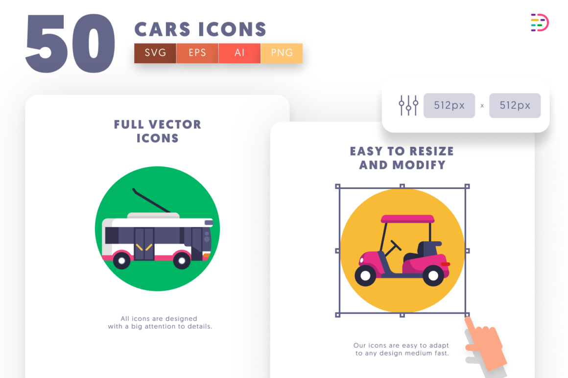 50 Cars Icons - Dighital Icons | Premium Icon Sets For All Your Designs!