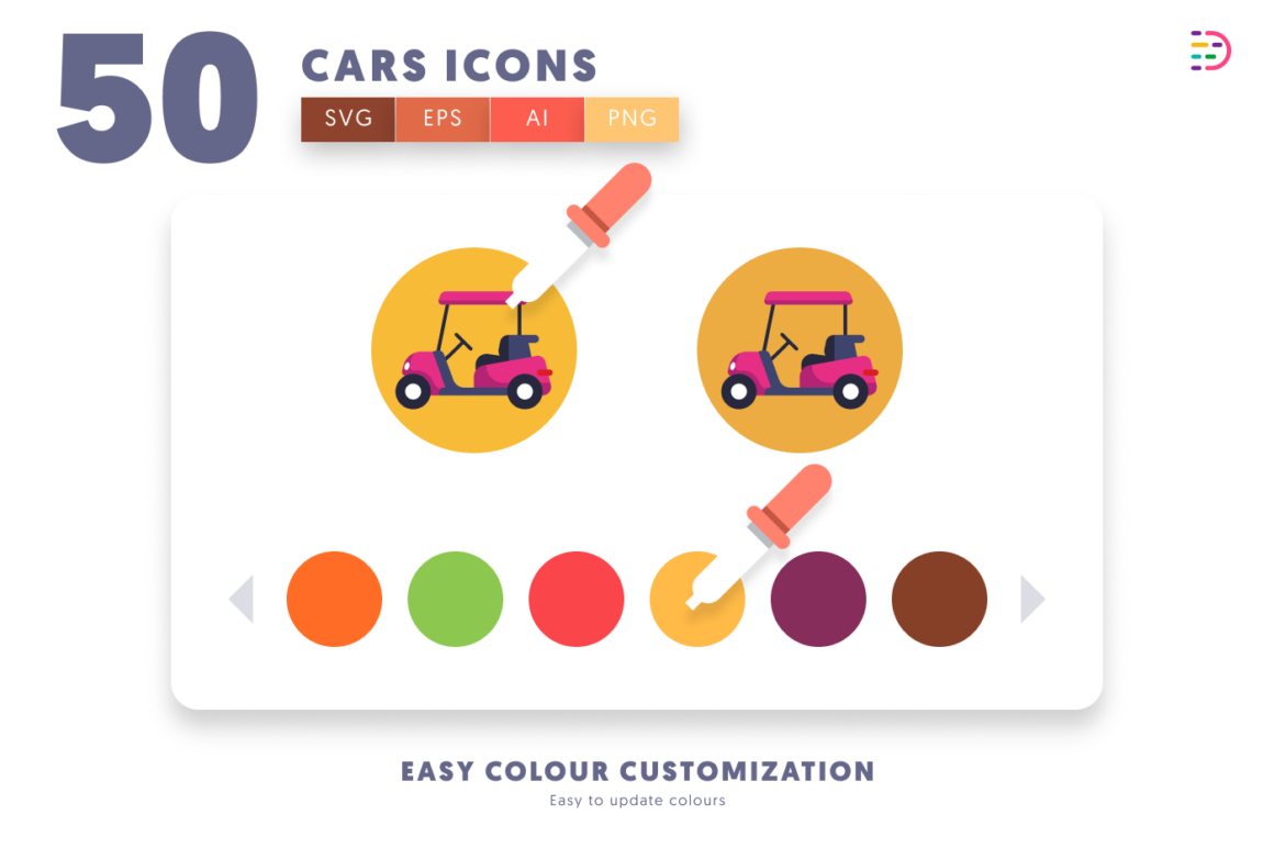 50 Cars Icons - Dighital Icons | Premium Icon Sets For All Your Designs!