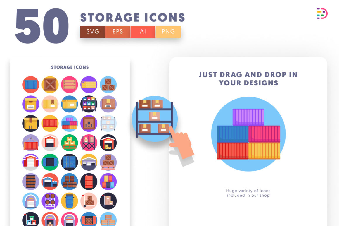 50 Storage Icons - Dighital Icons | Premium Icon Sets For All Your Designs!