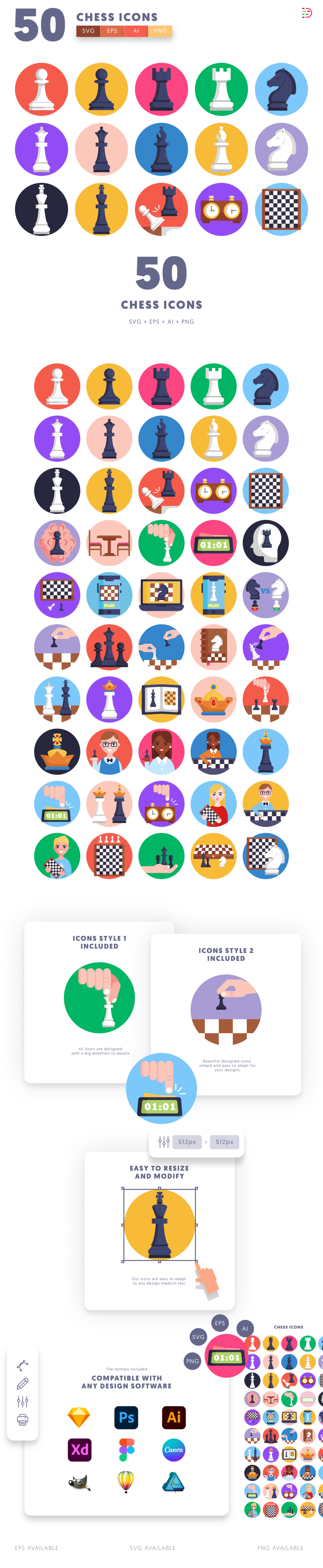 50 Chess Icons - Dighital Icons | Premium Icon Sets For All Your Designs!