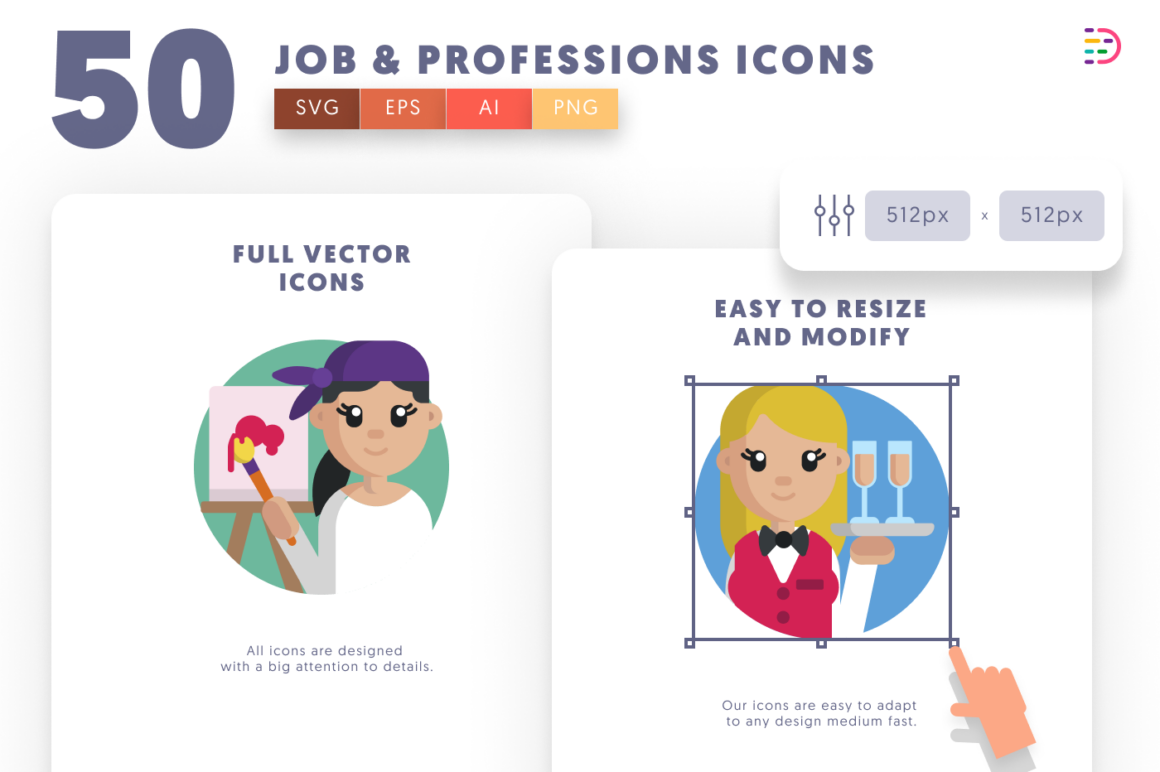 50 Jobs and Professionals Icons - Dighital Icons | Premium Icon Sets ...