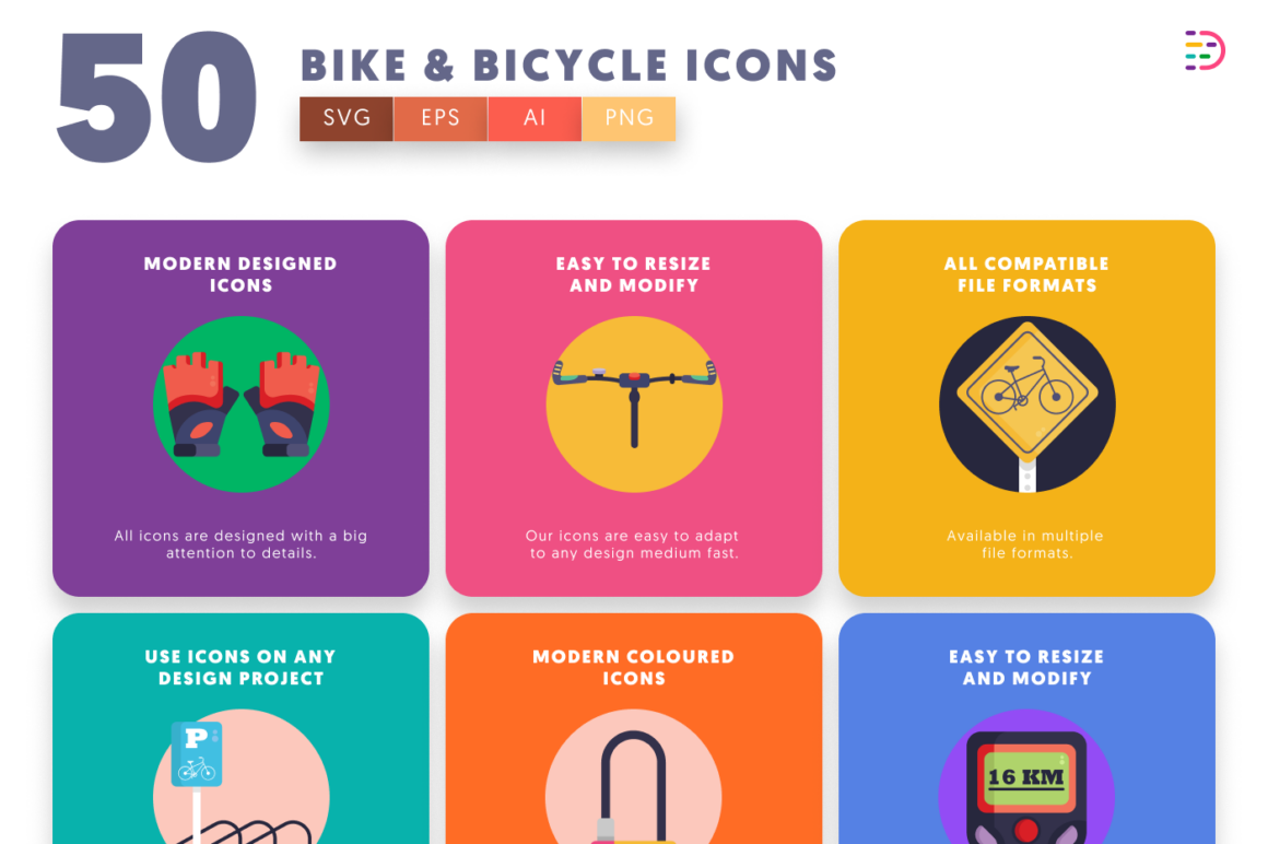 50 Bike and Bicycles Icons - Dighital Icons | Premium Icon Sets For All ...