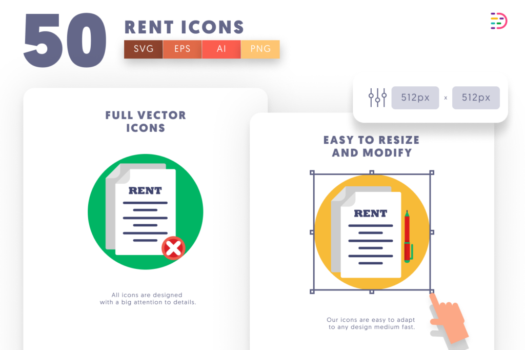 50 Rent Icons - Dighital Icons | Premium Icon Sets For All Your Designs!
