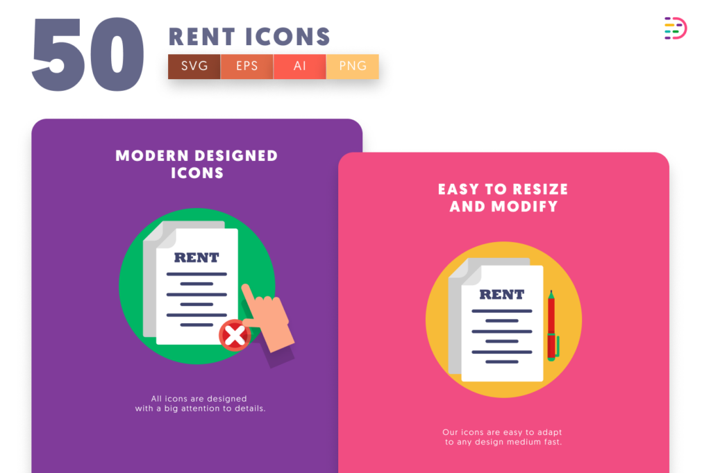 50 Rent Icons - Dighital Icons | Premium Icon Sets For All Your Designs!