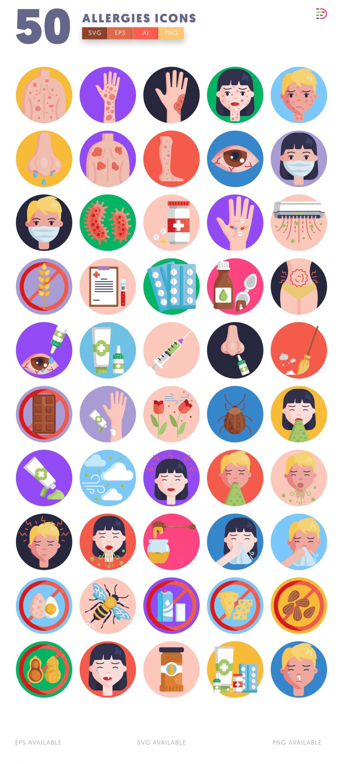 50 Allergies Icons - Dighital Icons | Premium Icon Sets For All Your ...