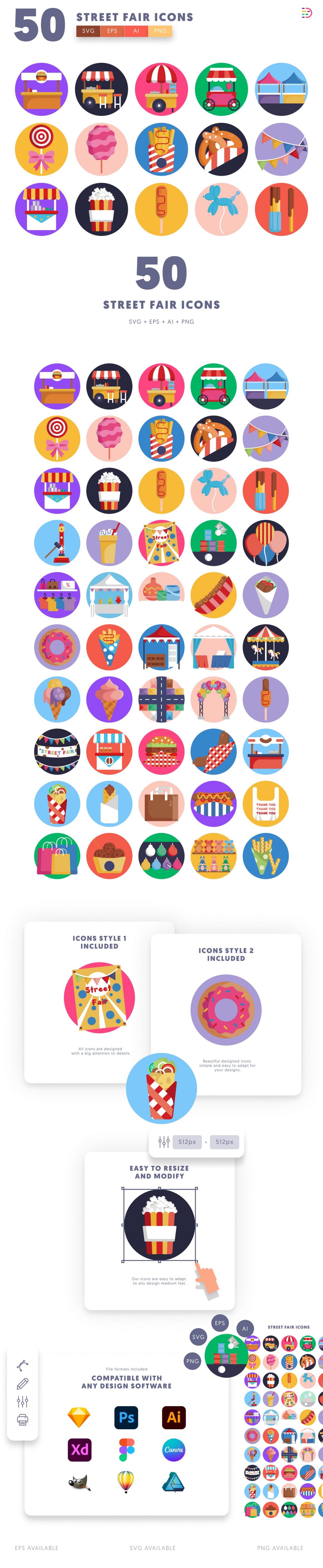 50 Street Fair Icons - Dighital Icons | Premium Icon Sets For All Your ...