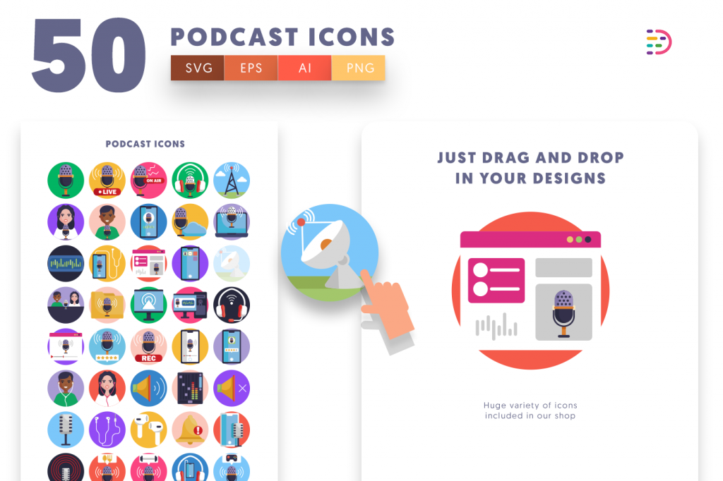 50 Podcast Icons - Dighital Icons | Premium Icon Sets For All Your Designs!