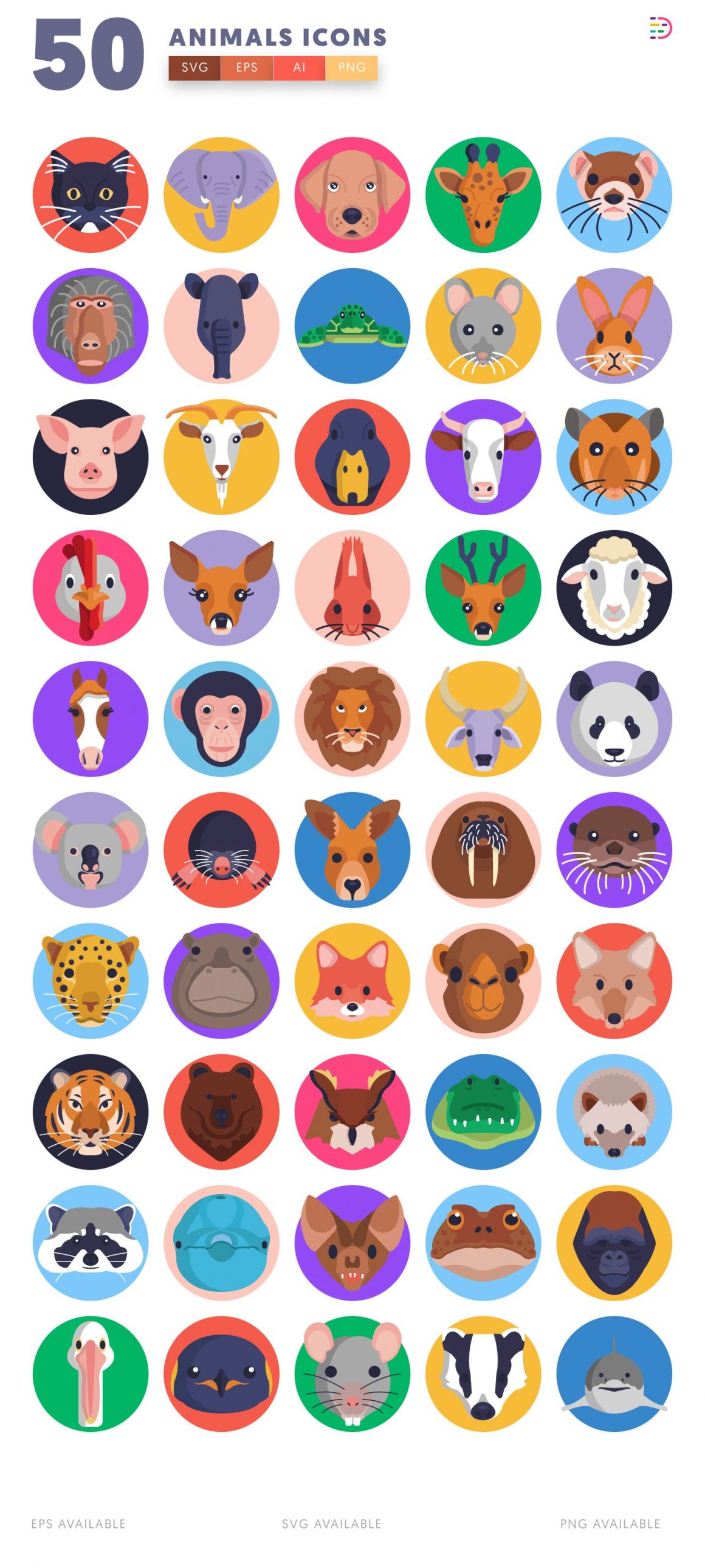 50 Animals Icons - Dighital Icons | Premium Icon Sets For All Your Designs!