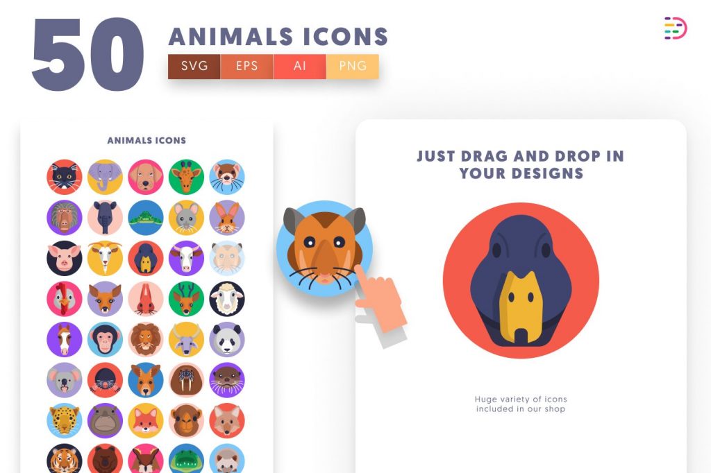 50 Animals Icons - Dighital Icons | Premium Icon Sets For All Your Designs!