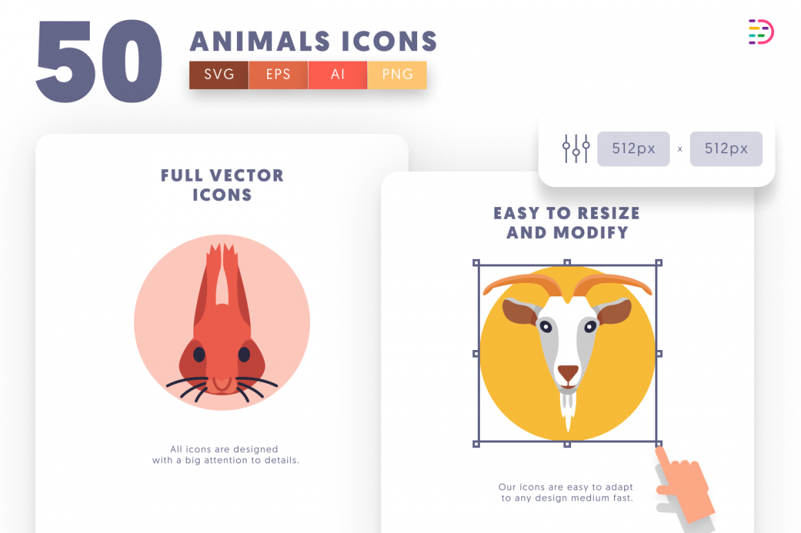 50 Animals Icons - Dighital Icons | Premium Icon Sets For All Your Designs!