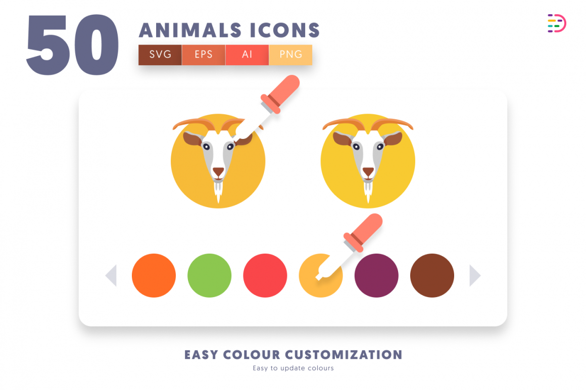 50 Animals Icons - Dighital Icons | Premium Icon Sets For All Your Designs!