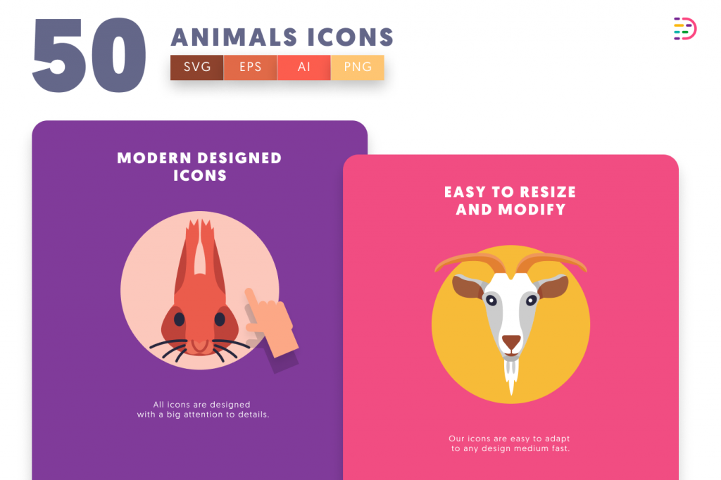 50 Animals Icons - Dighital Icons | Premium Icon Sets For All Your Designs!