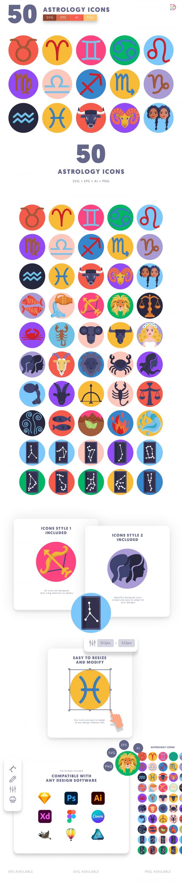 50 Astrology Icons - Dighital Icons | Premium Icon Sets For All Your ...