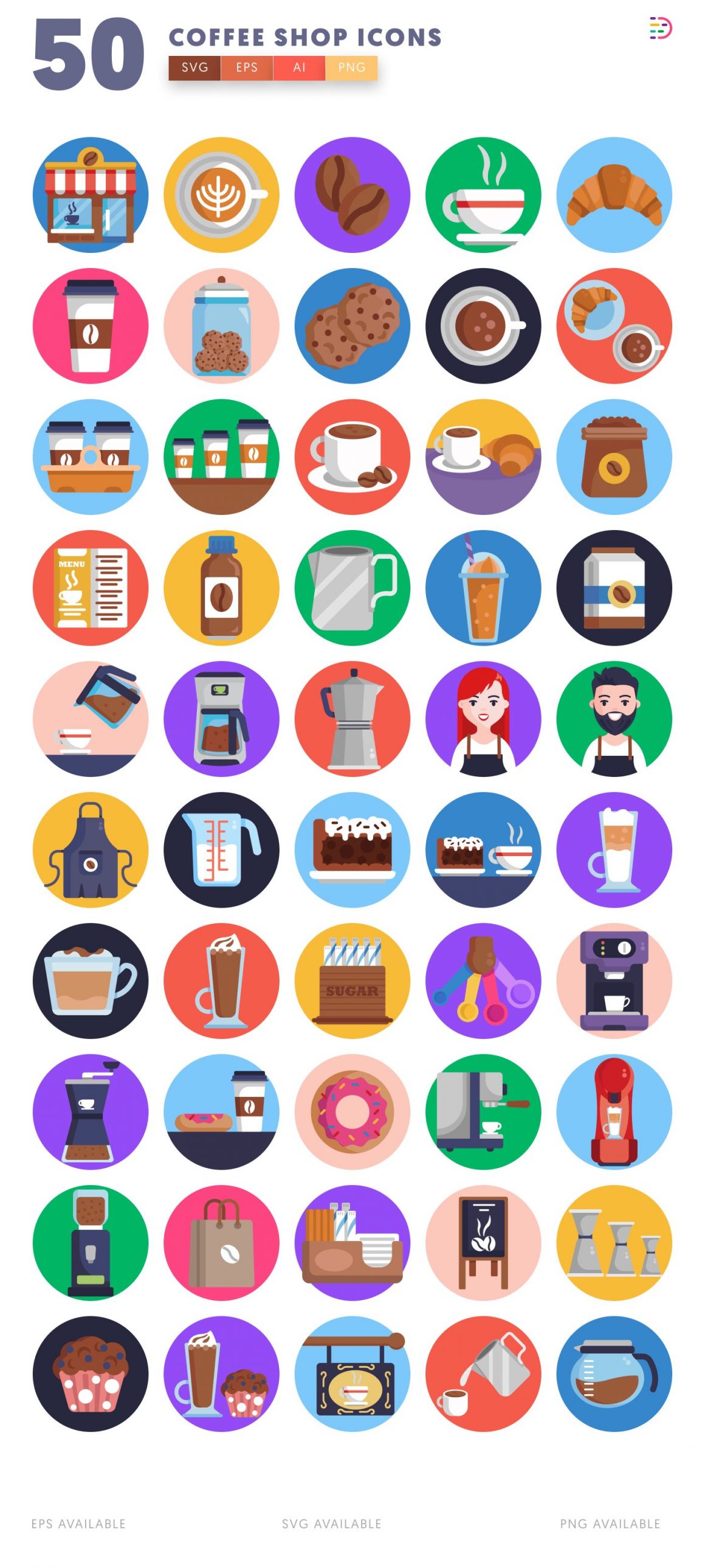50 Coffee Shop Icons - Dighital Icons | Premium Icon Sets For All Your ...