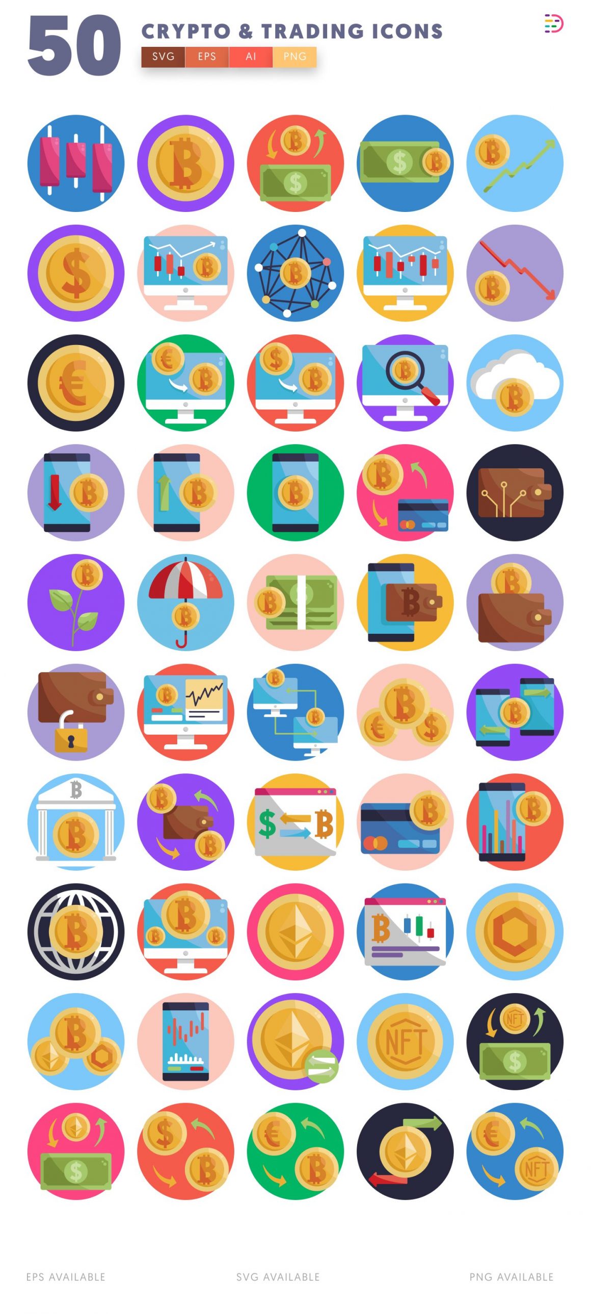 50 Crypto Exchange & Trading Icons - Dighital Icons | Premium Icon Sets ...