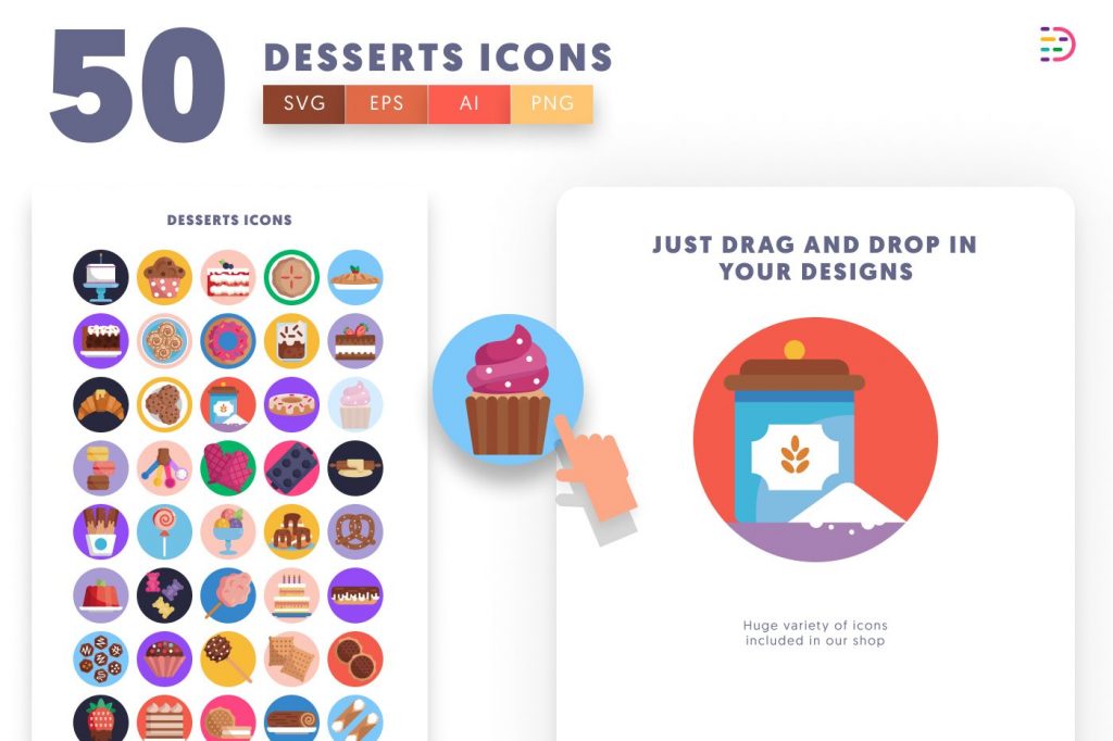 50 Desserts Icons - Dighital Icons | Premium Icon Sets For All Your ...
