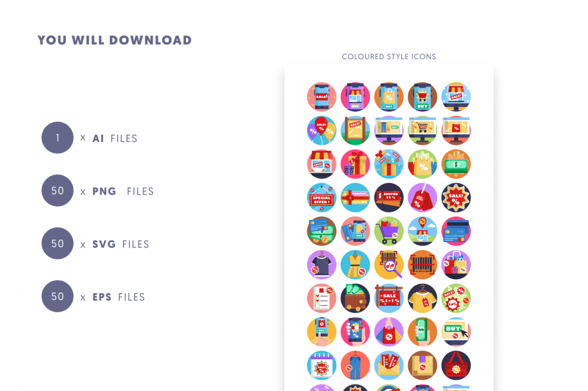 Download 50 Discount and Sales Offers Icons for Your Marketing Needs