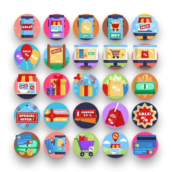 Download 50 Discount and Sales Offers Icons for Your Marketing Needs