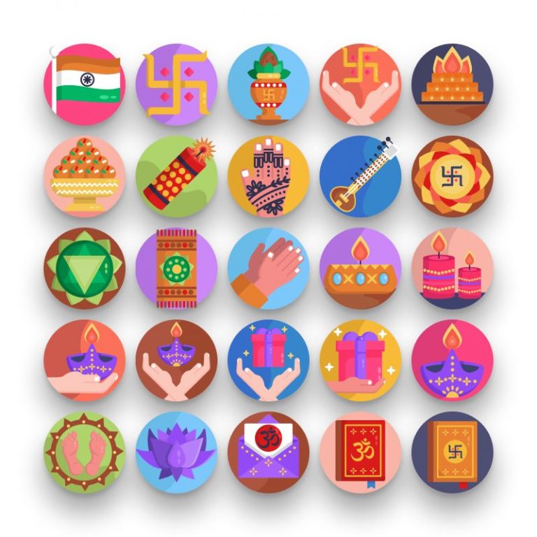 50 Diwali Lights Festival Icons - Add a Festive Touch to Your Designs