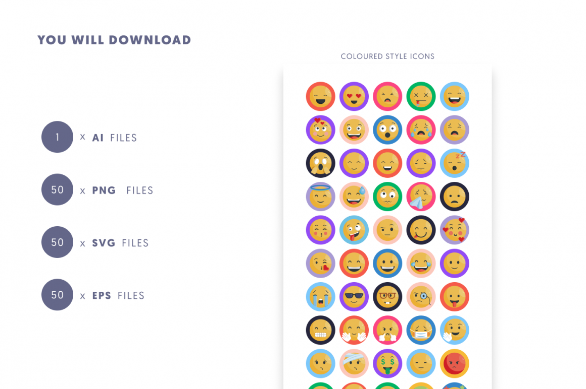 50 Emoji Icons - Express yourself creatively