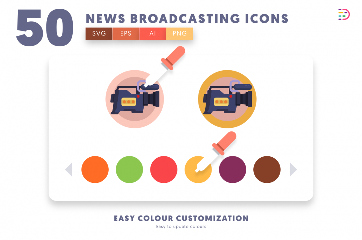 50 News Broadcasting Icons - To capture your viewers' attention