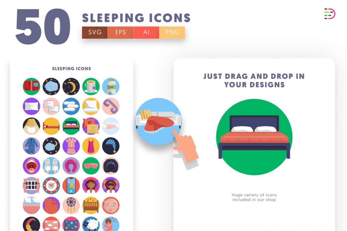 50 Sleeping Icons - Download the Perfect Symbol for Your Designs