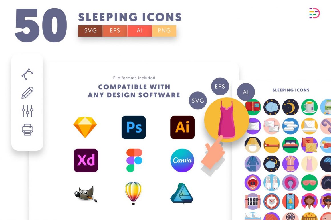 50 Sleeping Icons - Download the Perfect Symbol for Your Designs