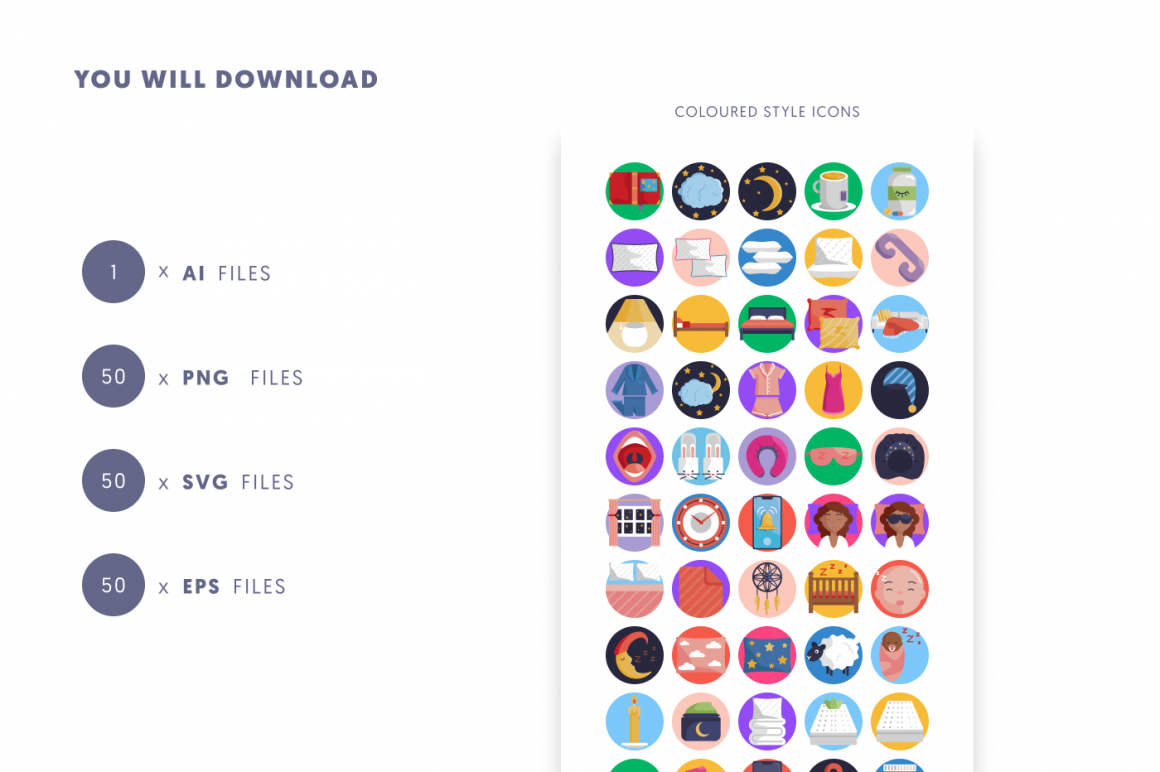 50 Sleeping Icons - Download the Perfect Symbol for Your Designs