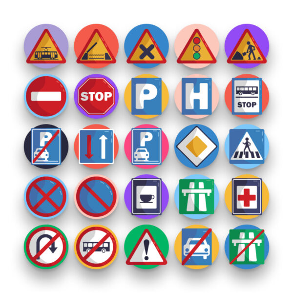 50 Traffic Signs Icons - Redefine the path of your projects!