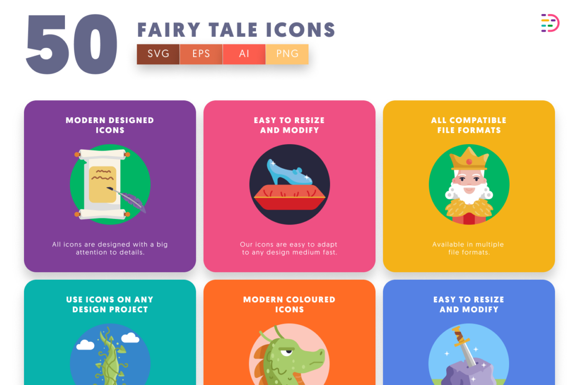 50 Fairy Tale Icons for Stunning Designs | Get Them Today!