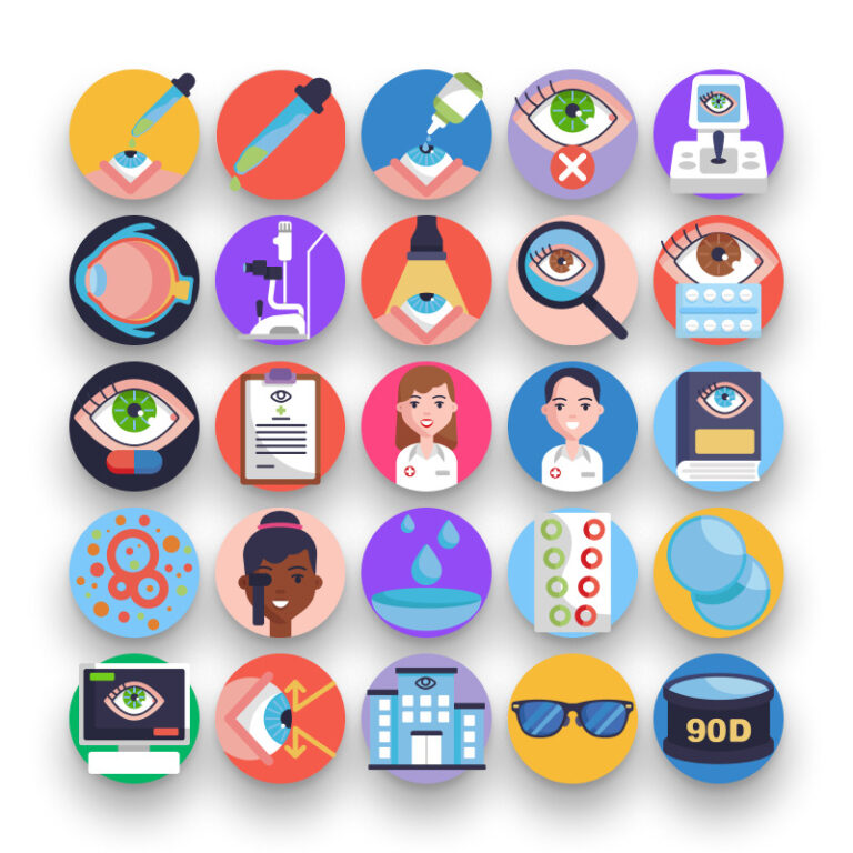 50 Ophthalmology Icons Set | Medical and Healthcare Design